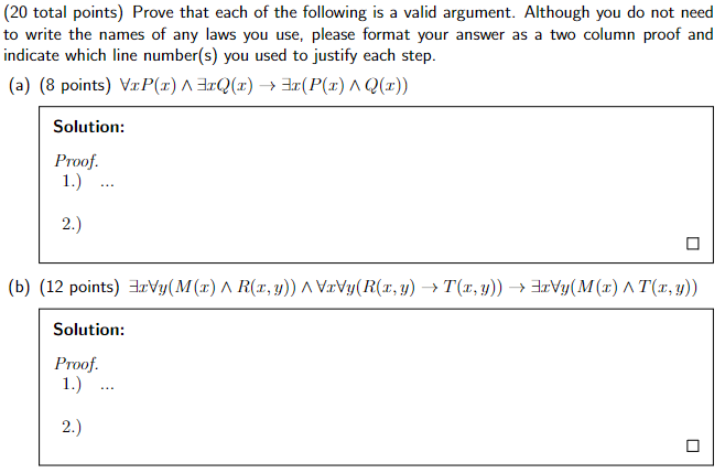 Solved (20 total points) Prove that each of the following is | Chegg.com