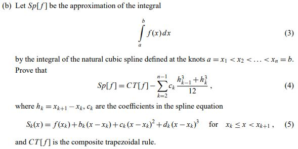 (b) Let Spll be the approximation of the integral | Chegg.com
