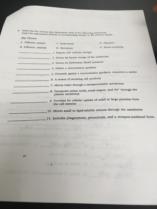 Solved 4 Select the key choices that characterize each of | Chegg.com