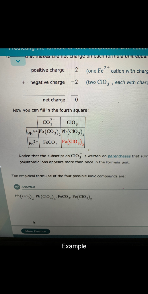 Solved Write the empirical formula for at least four ionic | Chegg.com