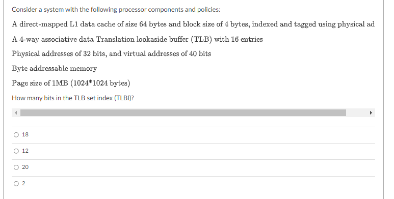 Solved Consider a system with the following processor | Chegg.com
