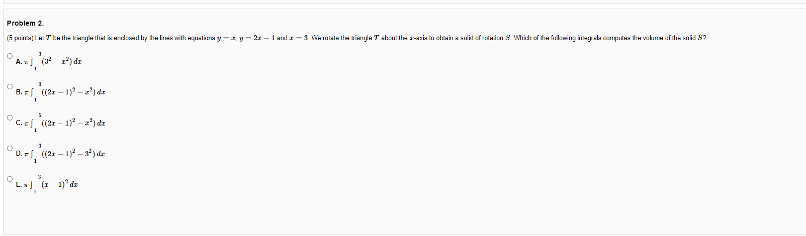 Solved Problem 2. (5 points) Let T be the triangle that is | Chegg.com