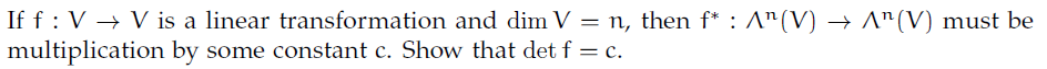 Solved If f:V→V is a linear transformation and dimV=n, then | Chegg.com