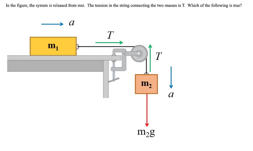 Solved In the figure, the system is released from rest. The | Chegg.com