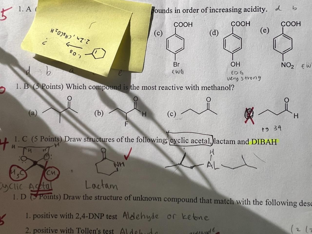 [Solved]: question 1. B which compound is the most reactive