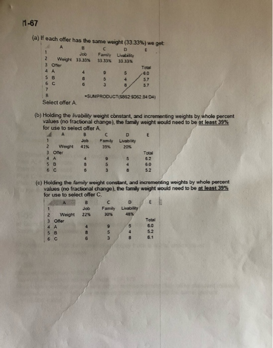 Solved Multiple Objectives 1-67 Use the data in Example 1-5. | Chegg.com