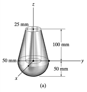 Solved The figure shows a body made up of a truncated cone | Chegg.com