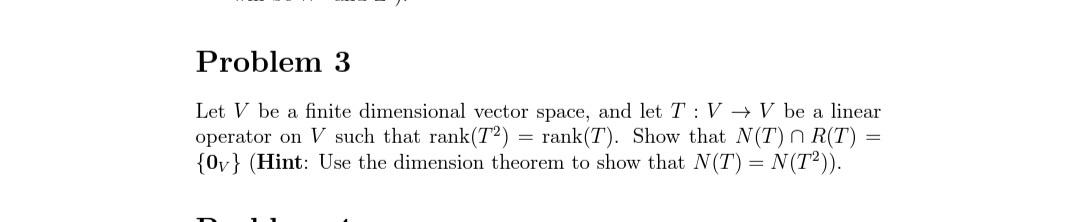 Solved Let V be a finite dimensional vector space, and let | Chegg.com