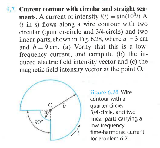 Solved .7. Current contour with circular and straight seg- | Chegg.com