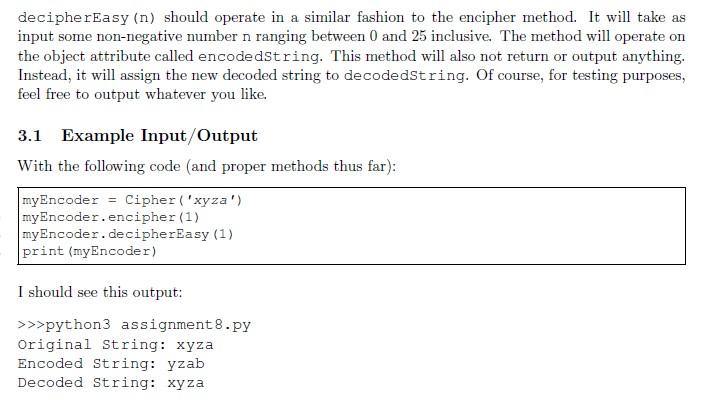 Solved encipher (n) takes as input some non-negative number | Chegg.com
