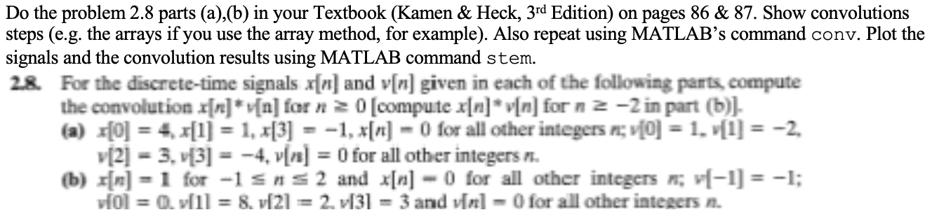 Solved Do the problem 2.8 parts (a),(b) in your Textbook | Chegg.com