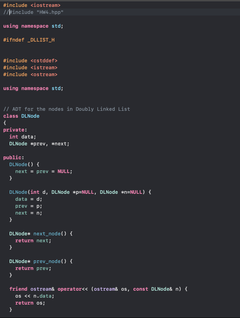 Solved #include Vinclude "HW4.hpp" using namespace std; | Chegg.com