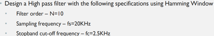 Solved • Design a High pass filter with the following | Chegg.com