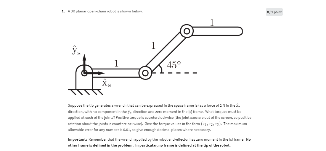 Solved A 3R ﻿planar open-chain robot is shown below.01 | Chegg.com