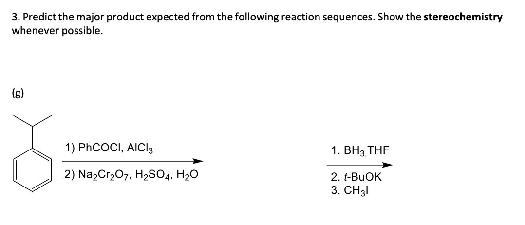 Solved Predict the major product expected from the following | Chegg.com
