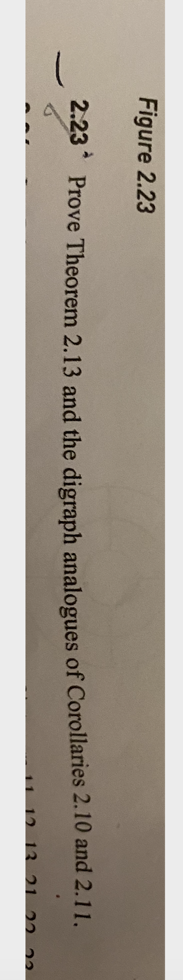 Solved Figure 2.23 2.23* Prove Theorem 2.13 and the digraph | Chegg.com