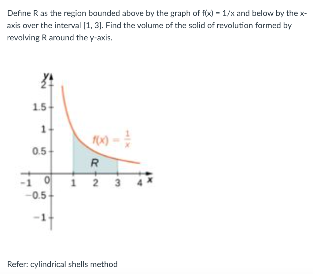 Solved Define R as the region bounded above by the graph of | Chegg.com