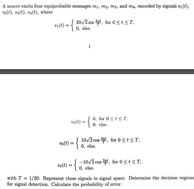 A source emits four equiprobable messages m1,m2,m3, | Chegg.com