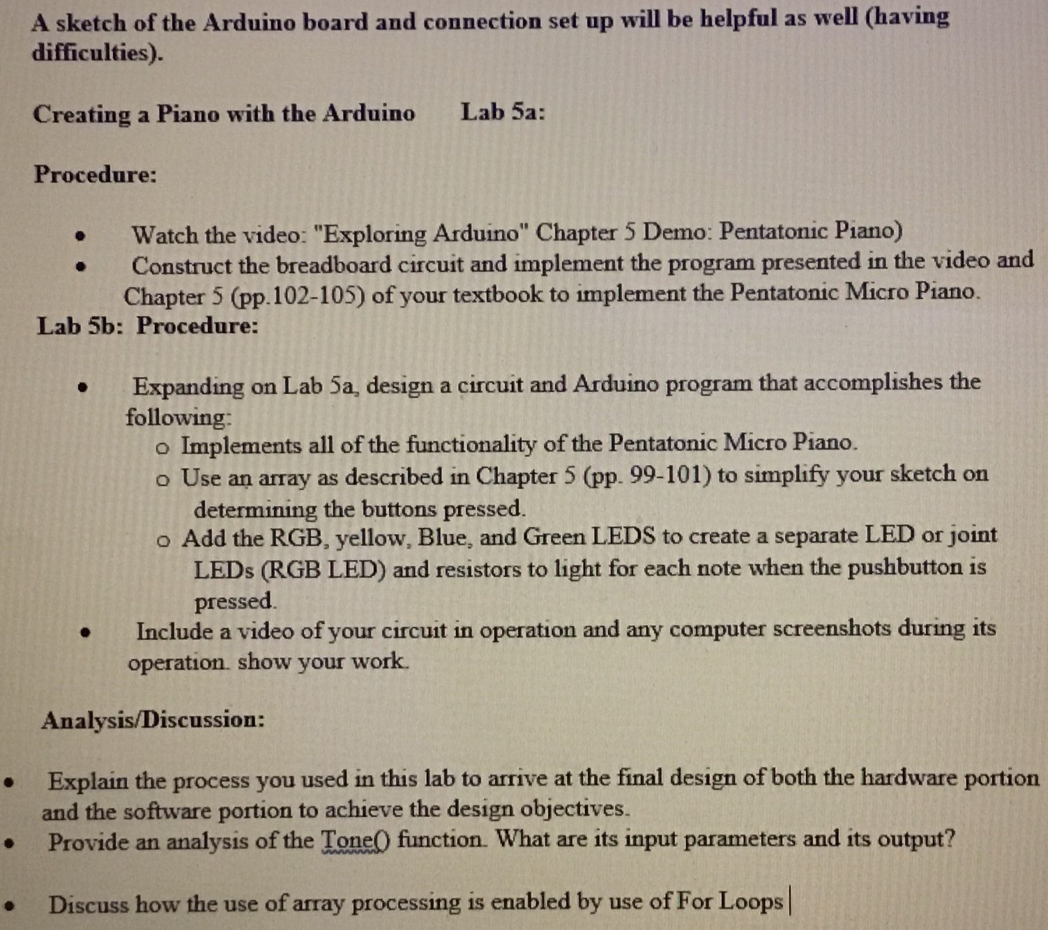 Solved A sketch of the Arduino board and connection set up | Chegg.com