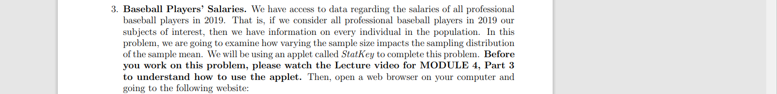 3. Baseball Players' Salaries. We have access to data | Chegg.com