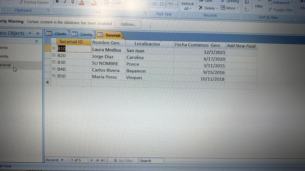 Solved 3. Cree un formulario para la entrada de datos para | Chegg.com