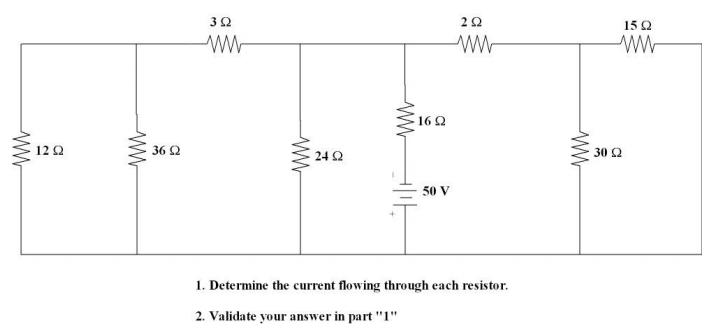 Solved 1 Determine The Current Flowing Through Each