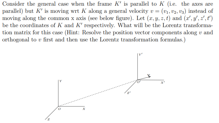 Solved Consider the general case when the frame K′ is | Chegg.com