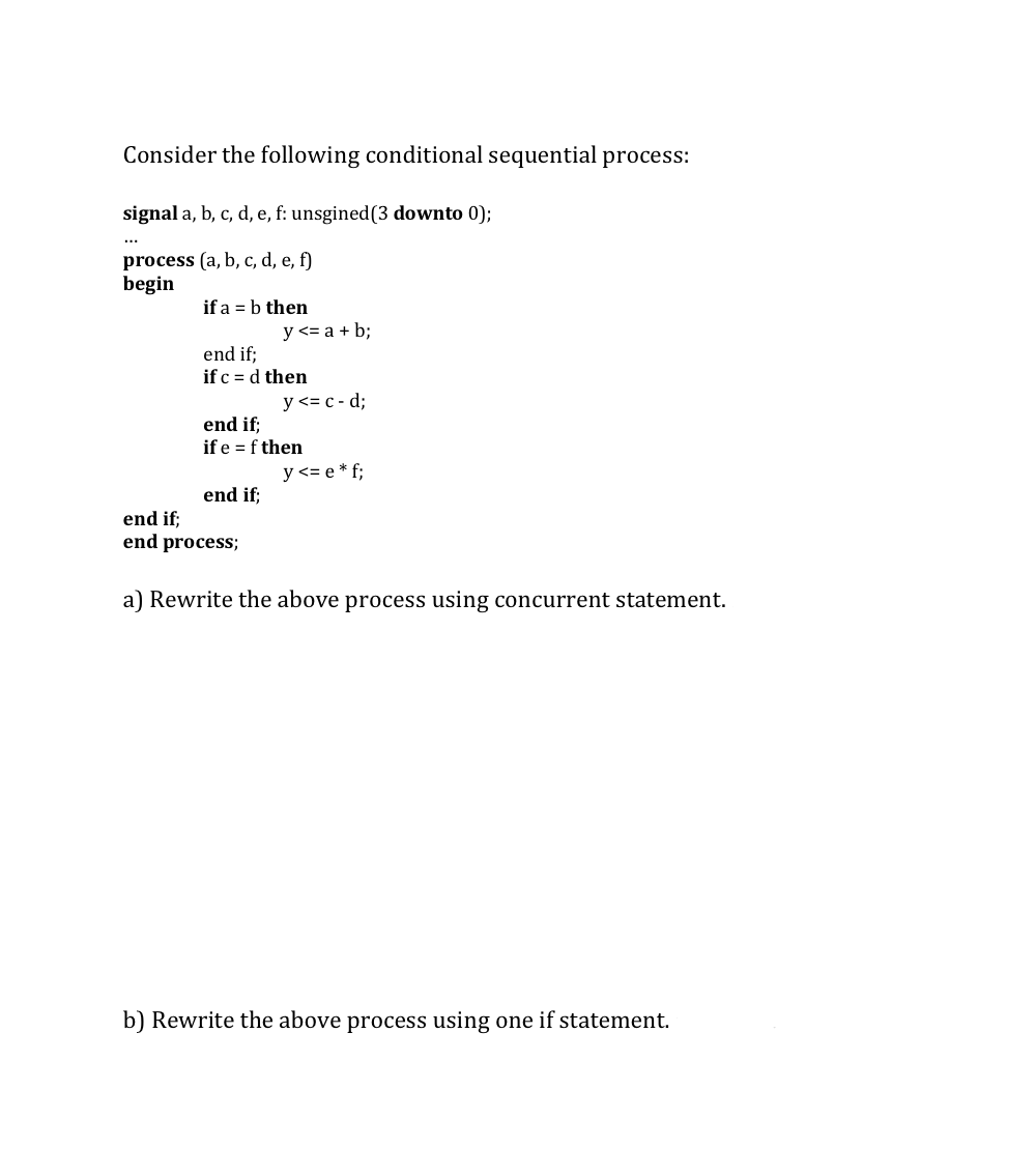 Consider the following conditional sequential | Chegg.com