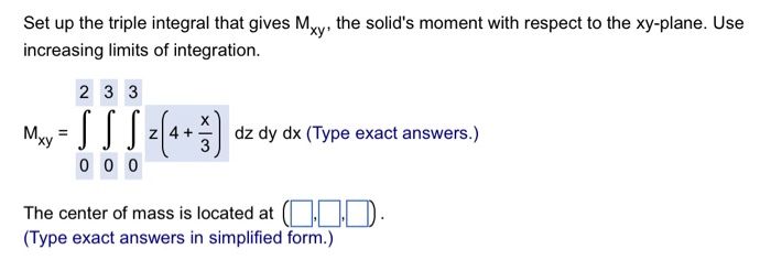 Solved Find the coordinates of the center of mass of the | Chegg.com