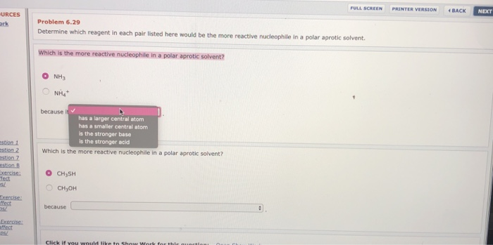 Solved FULL SCREEN PRINTER VERSION BACK URCES ork Problem | Chegg.com