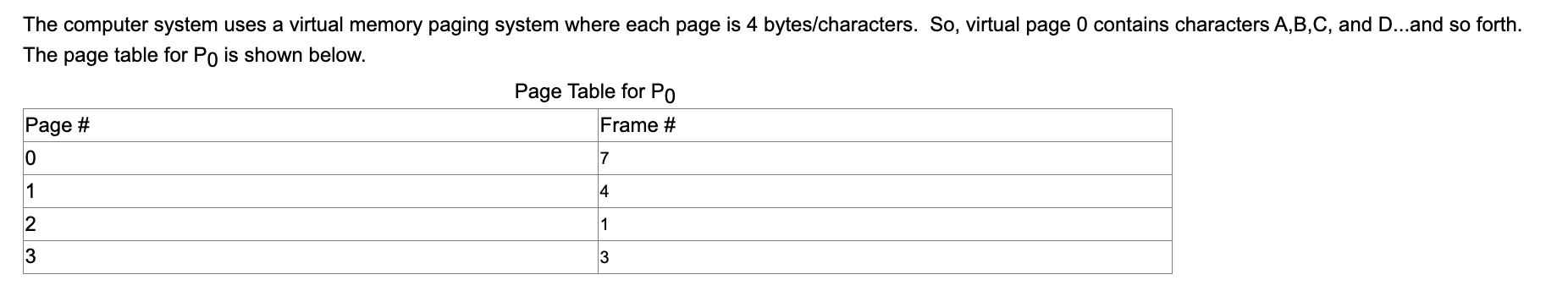 Solved The computer system uses a virtual memory paging | Chegg.com
