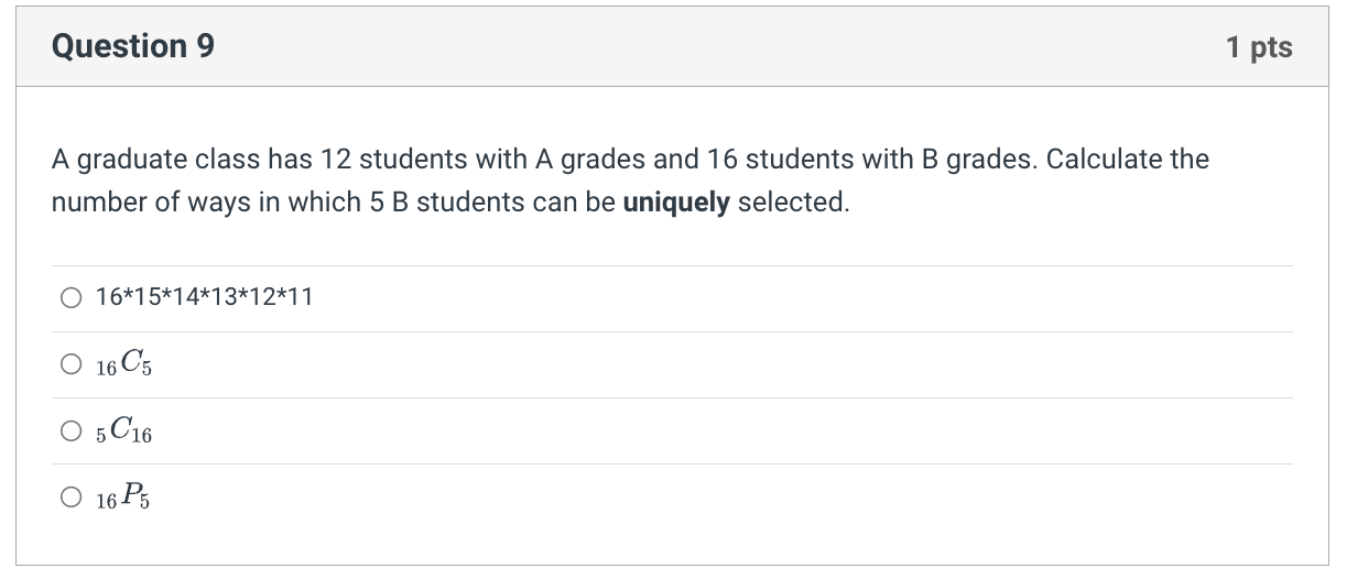 Solved A graduate class has 12 students with A grades and 16 | Chegg.com