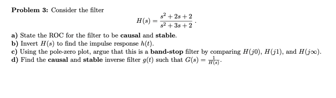 Solved Problem 3: Consider the | Chegg.com