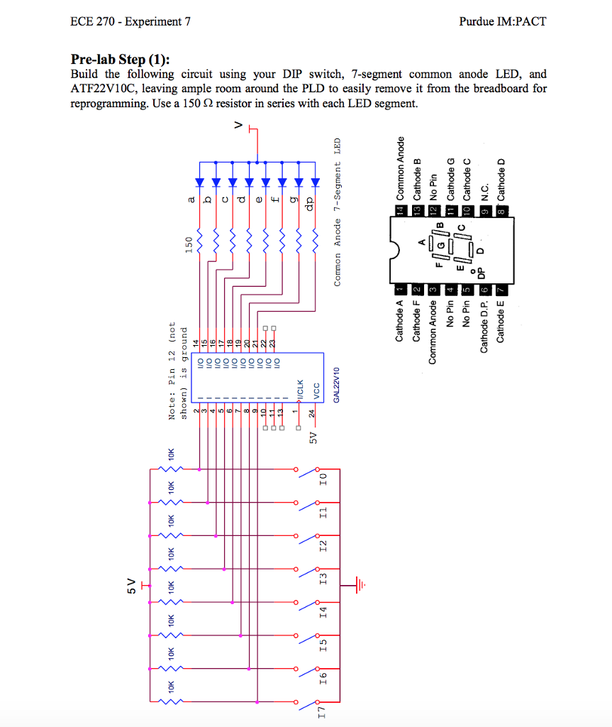 ECE 270 - Experiment 7 Purdue IM:PACT Pre-lab Step | Chegg.com