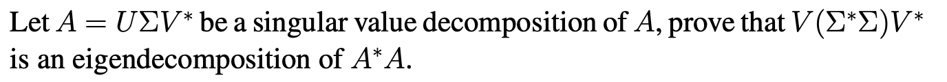 Solved Let A Uev Be A Singular Value Decomposition Of A Chegg