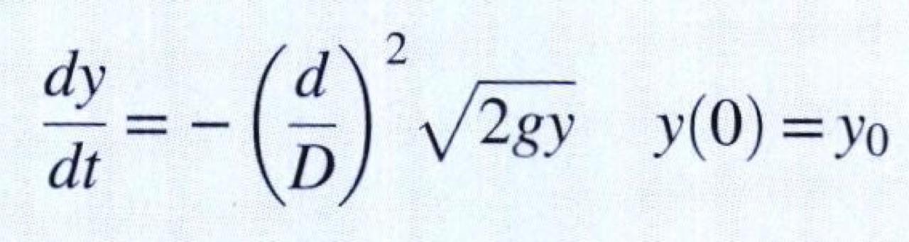 Solved Solution of Euler's method on tank | Chegg.com