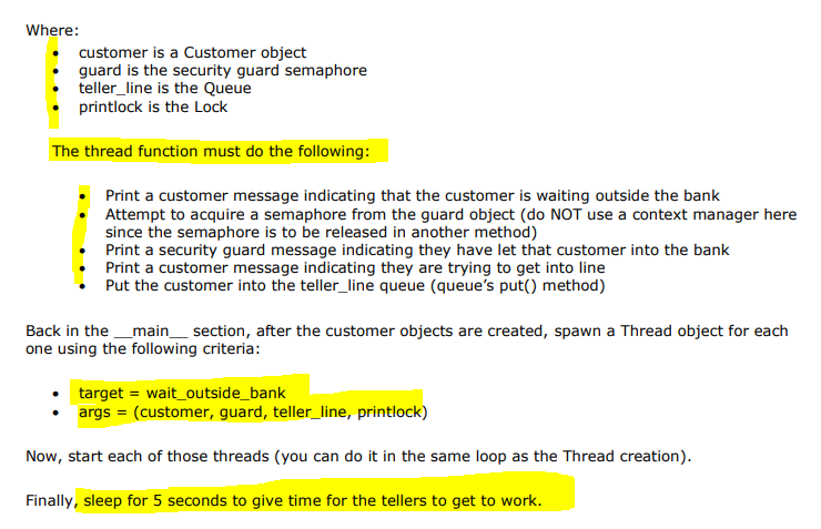 Solved Python - I need help with building my customer object | Chegg.com