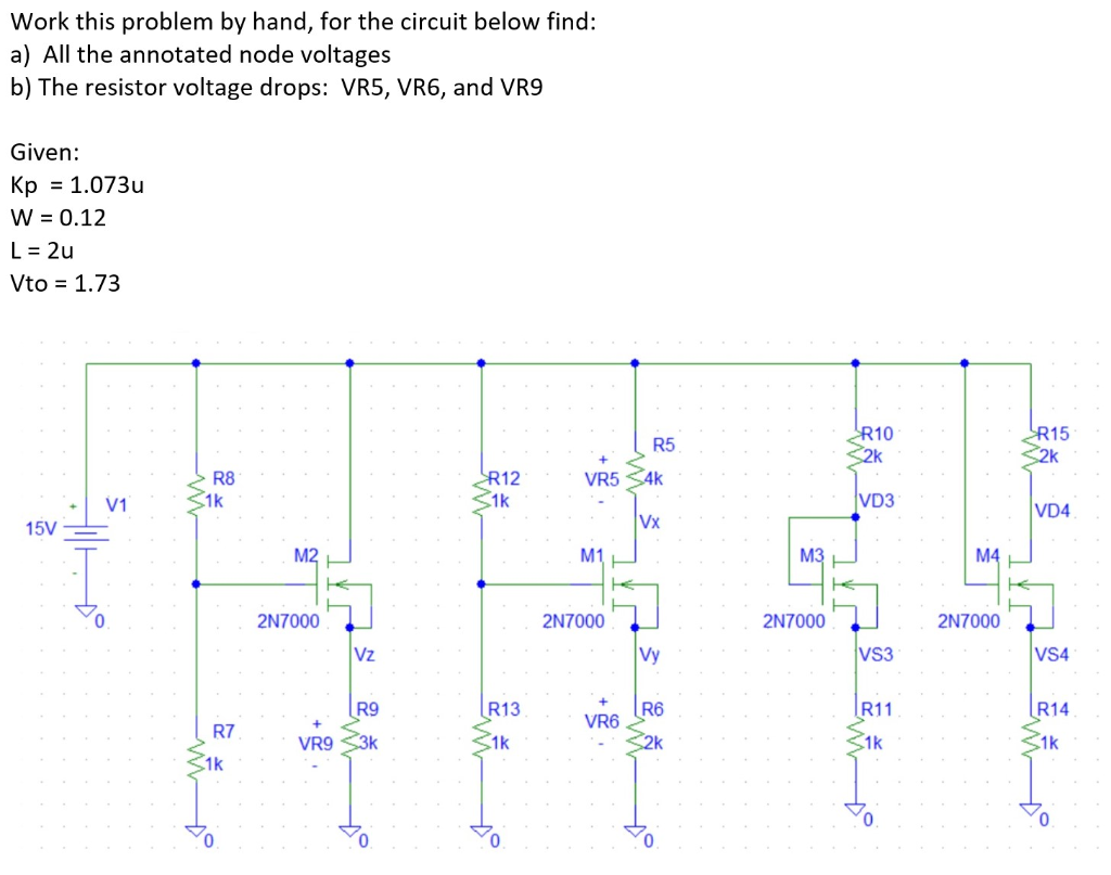 Work this problem by hand, for the circuit below | Chegg.com