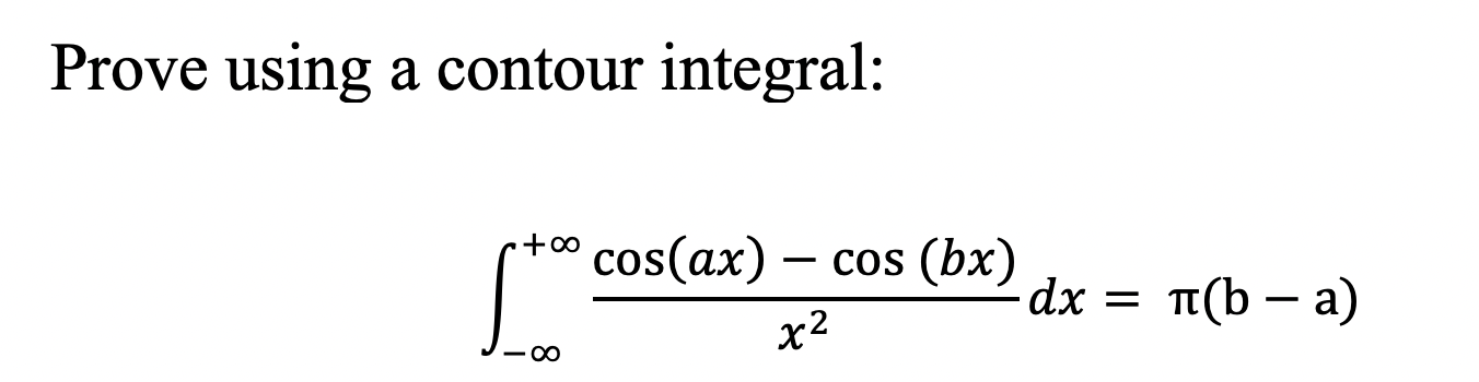 Solved Prove using a contour integral: | Chegg.com