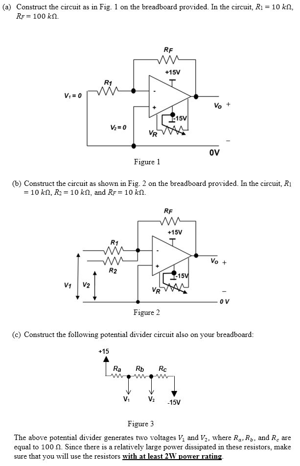 Solved (a) Construct the circuit as in Fig. 1 on the | Chegg.com