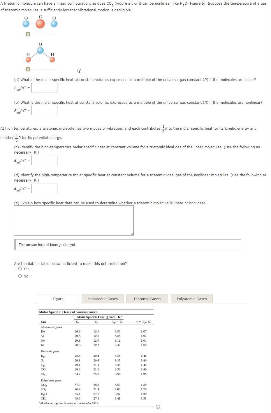 Solved A Triatomic Molecule Can Have A Linear Configuration