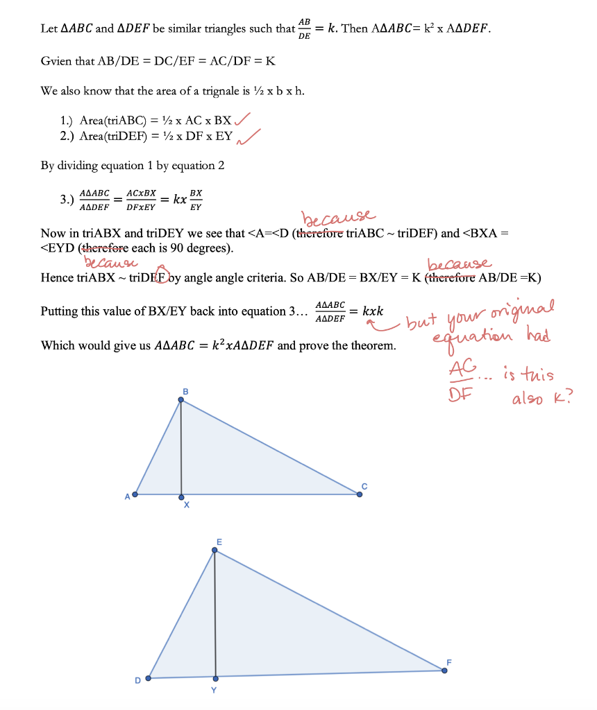 Solved AB Let AABC and ADEF be similar triangles such that = | Chegg.com