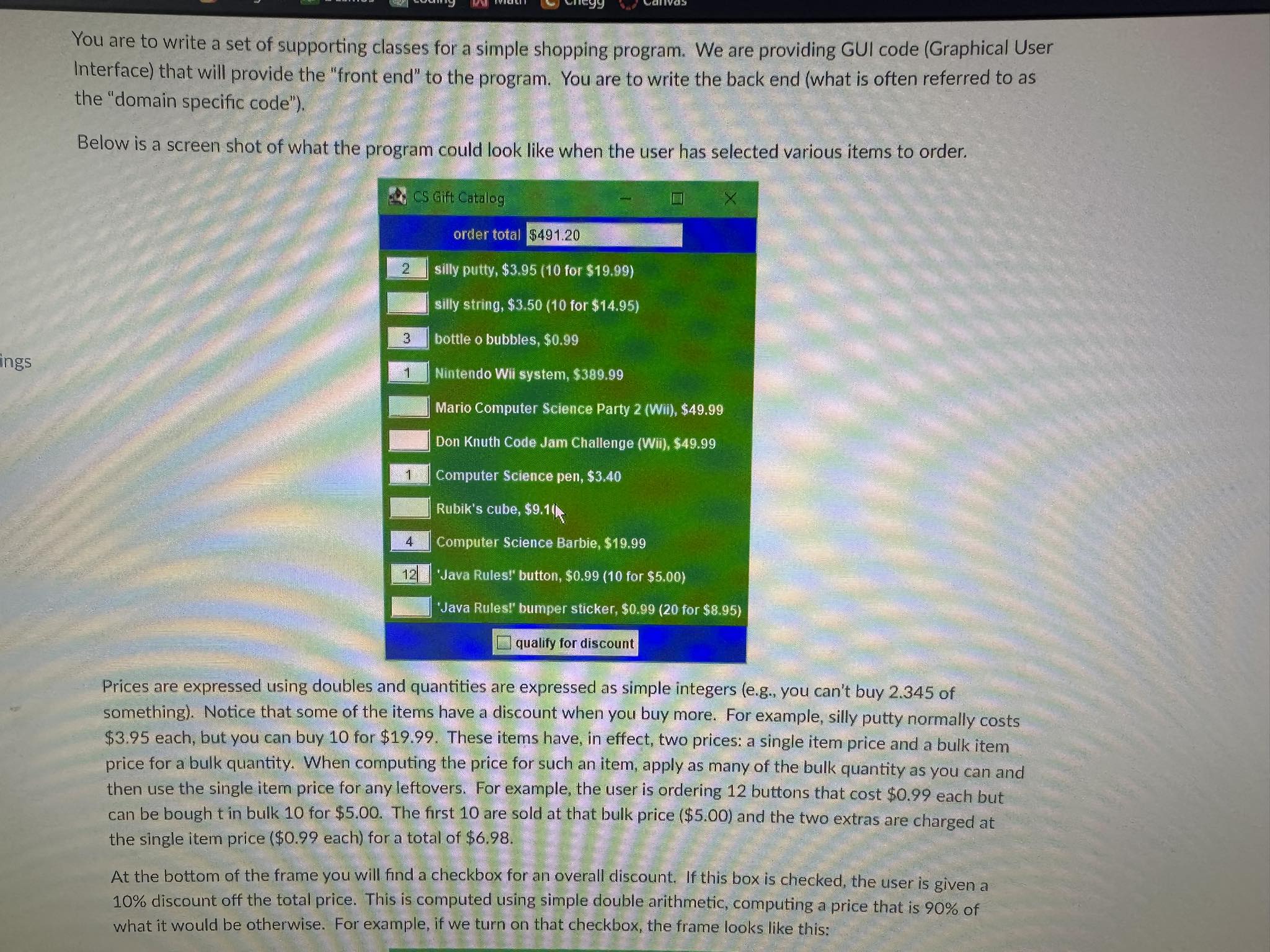 Solved You should implement a class called ItemOrder that | Chegg.com