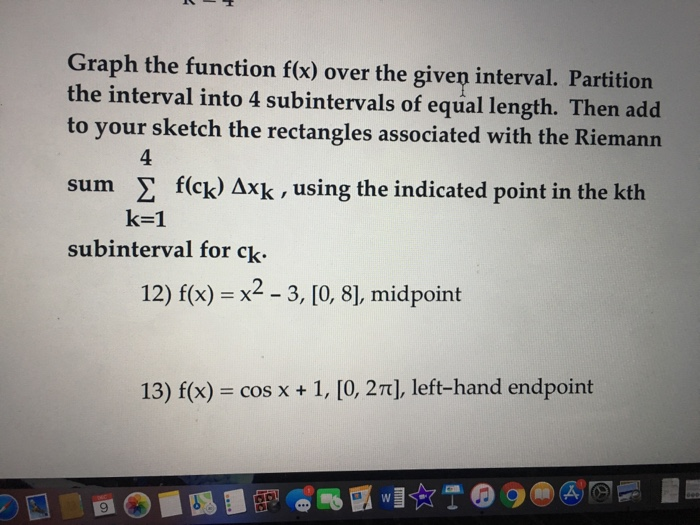 Solved Graph the function f(x) over the given interval. | Chegg.com
