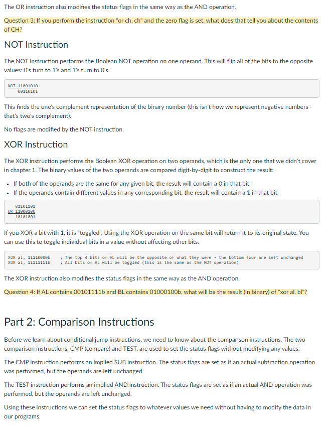Solved Assembly Code x86: Use this templet for | Chegg.com