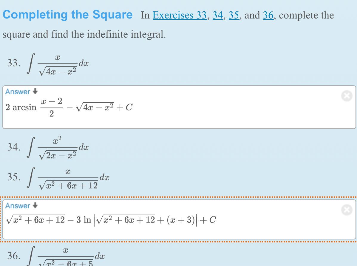Solved Finding an Indefinite Integral In Exercises | Chegg.com