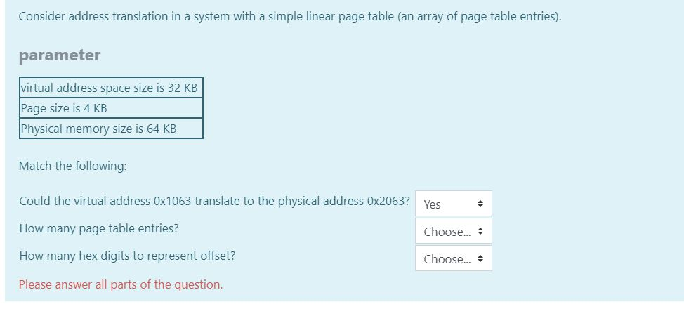 Solved Consider address translation in a system with a | Chegg.com