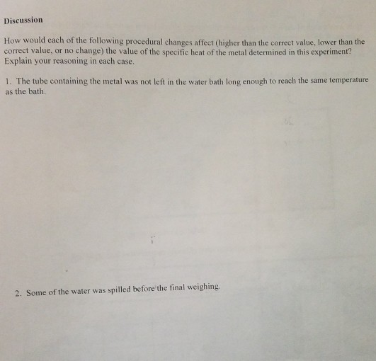 Solved Discussion How would each of the following procedural | Chegg.com