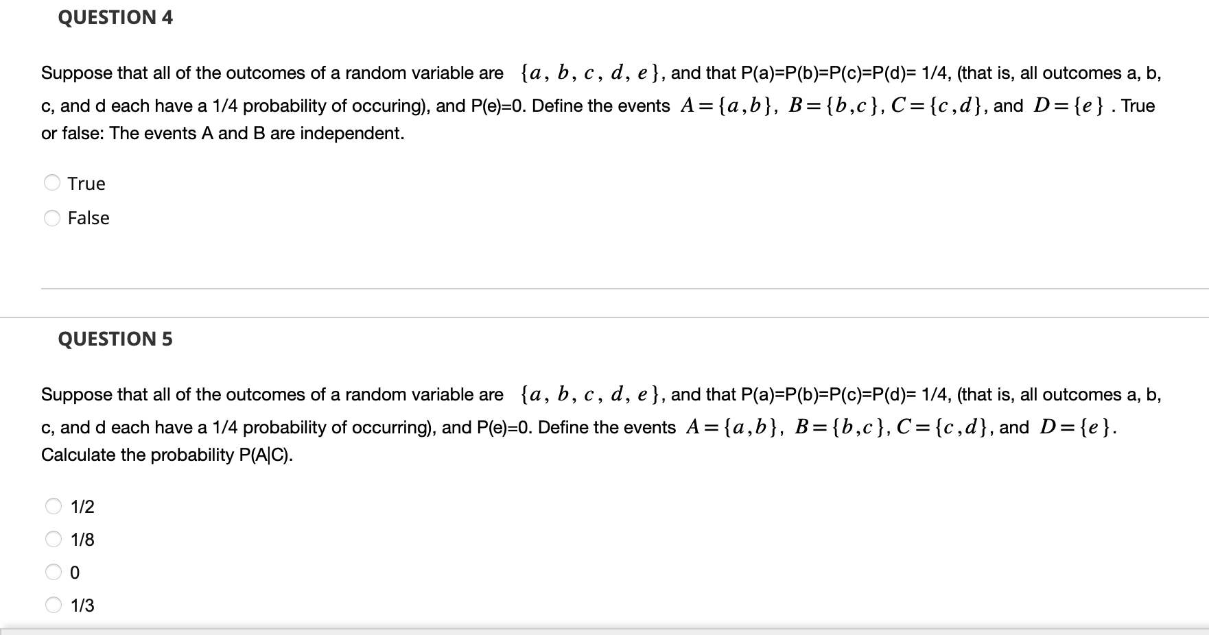 Solved Suppose that all of the outcomes of a random variable | Chegg.com