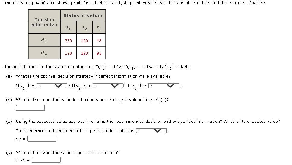 Solved options for each of the drop-downs are: (d1, d2, d1 | Chegg.com